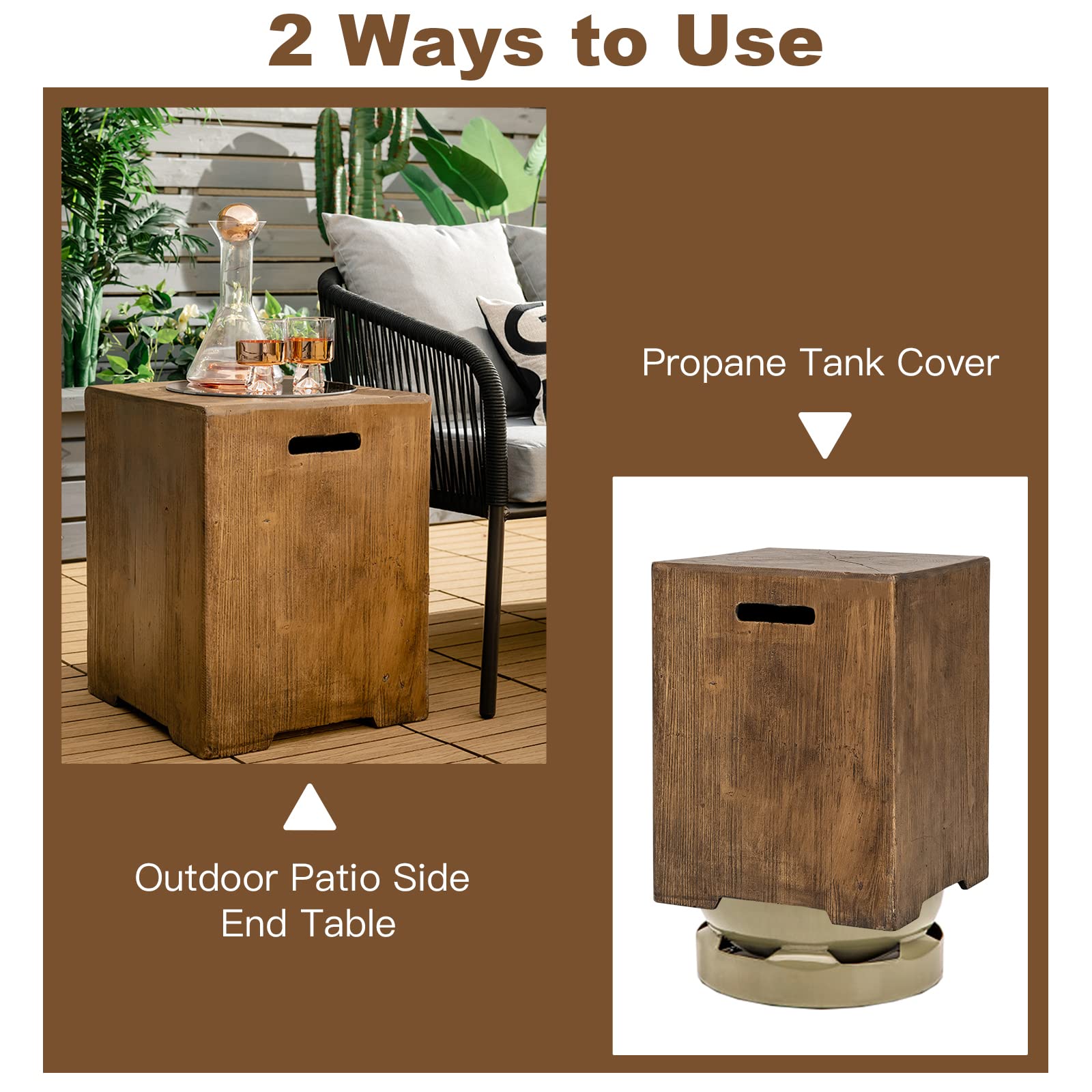 Snapklik.com : Giantex Outdoor Tank Hideaway Table, Propane Tank Cover ...