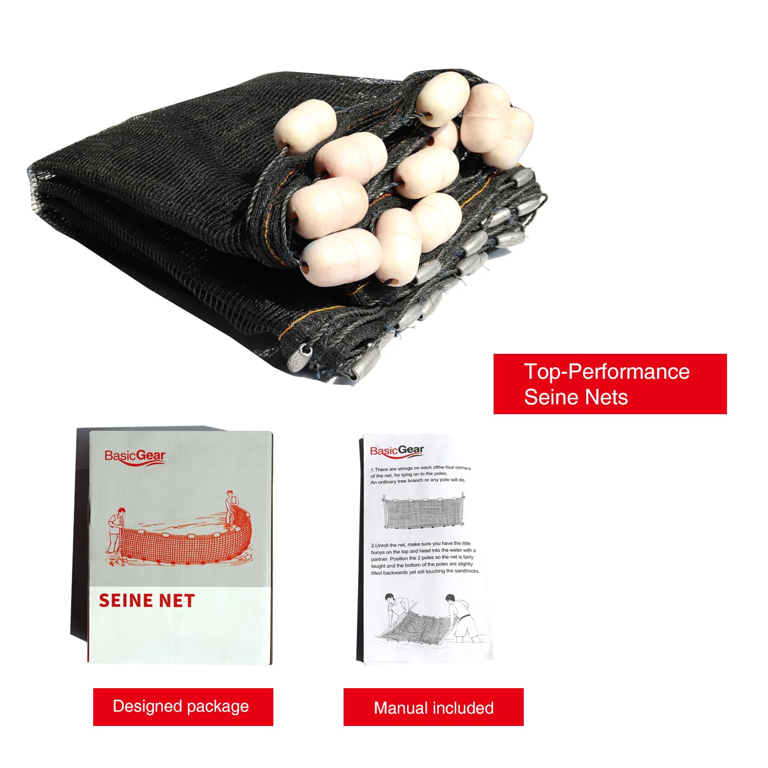 Snapklik.com : Professional Seine Net 4 X 12 Ultra Strong Maximizes ...
