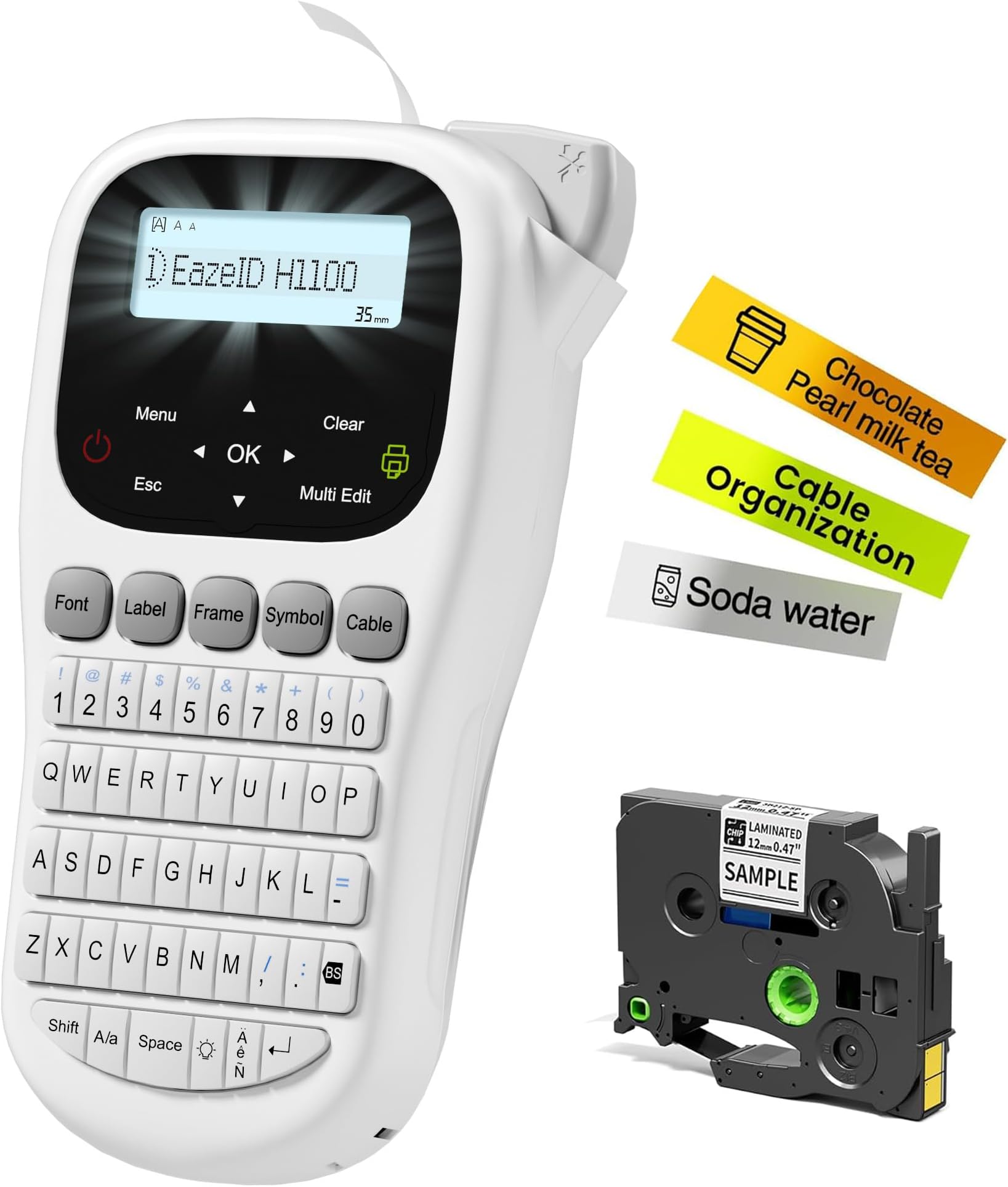 Label Maker Waterproof Labels Handheld Label Maker Machine With Tape ...