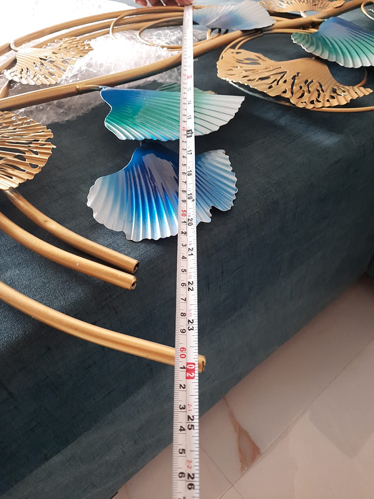 Home and Bazaar Ethnic Handcrafted Metal Iris Decor Decorative Wall ...