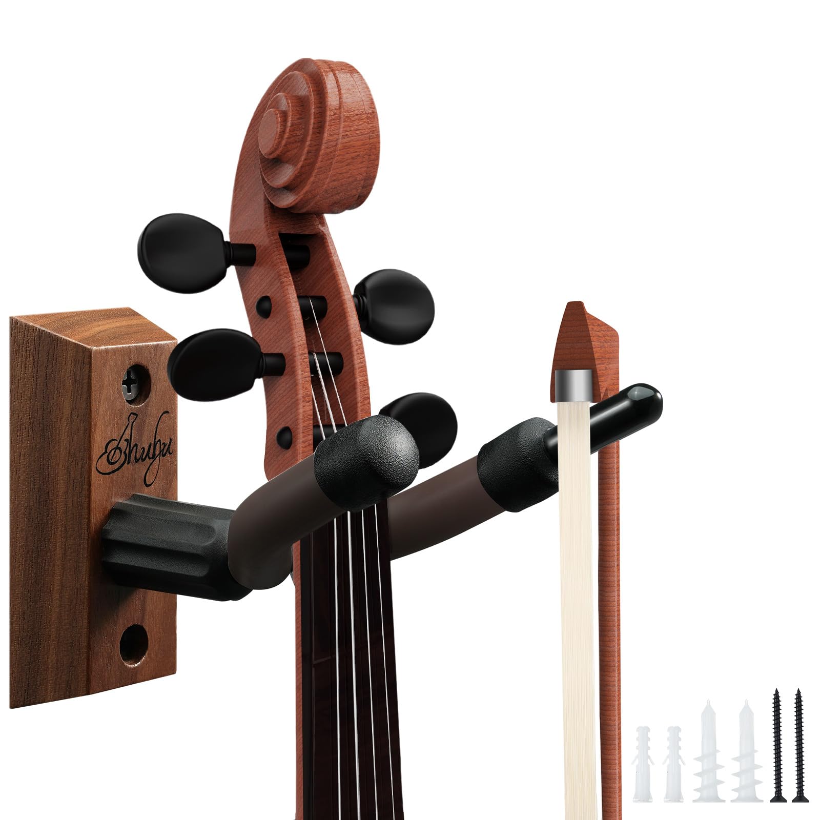 Amazon.com: Violin Wall Mount Hanger, Ohuhu Hardwood Violin Hanger with ...