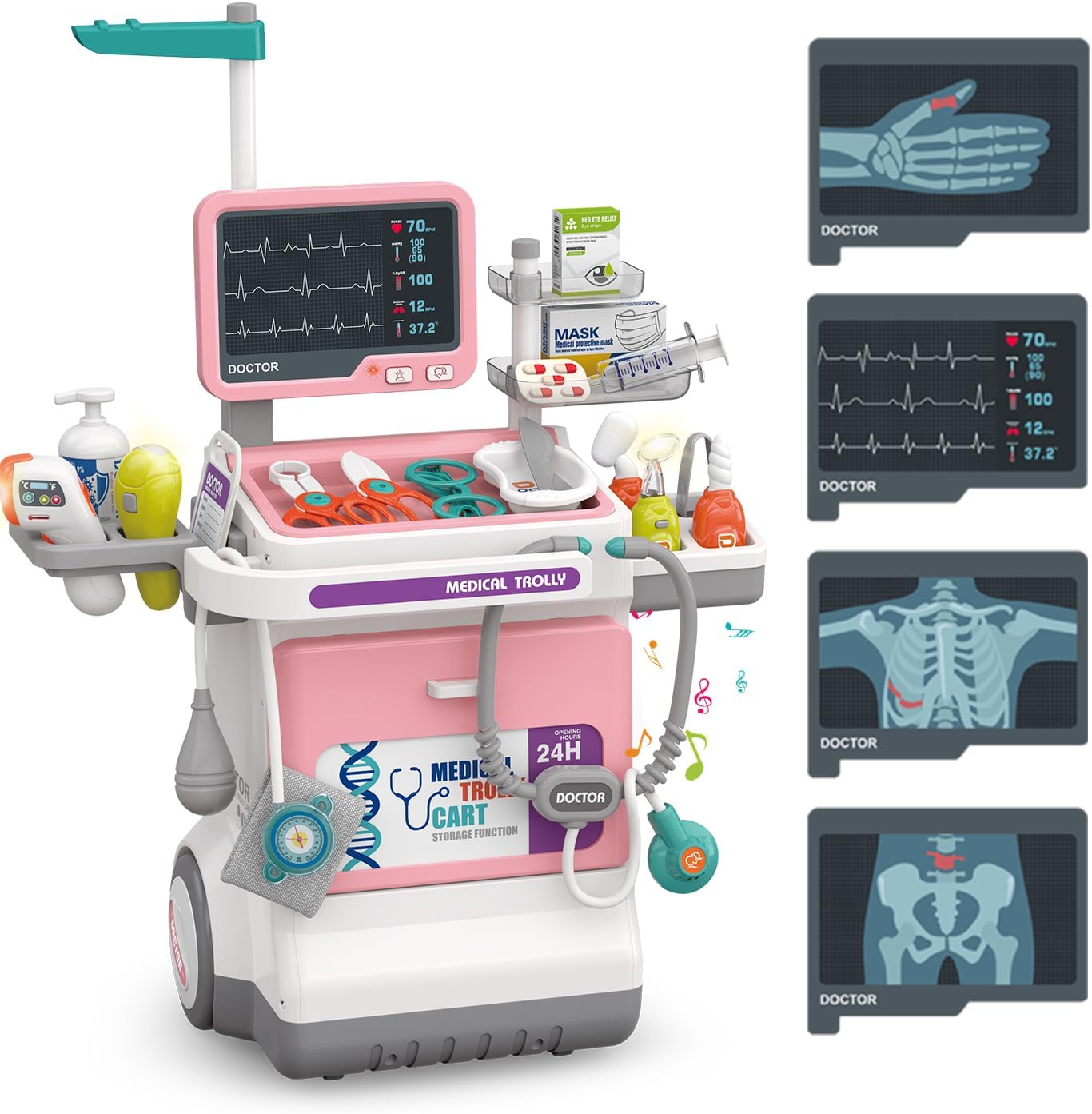 Amazon.com: Fegalop Doctor Kit for Kids，Doctor Costume Role Play Medical Dentist Toys for Kids ...