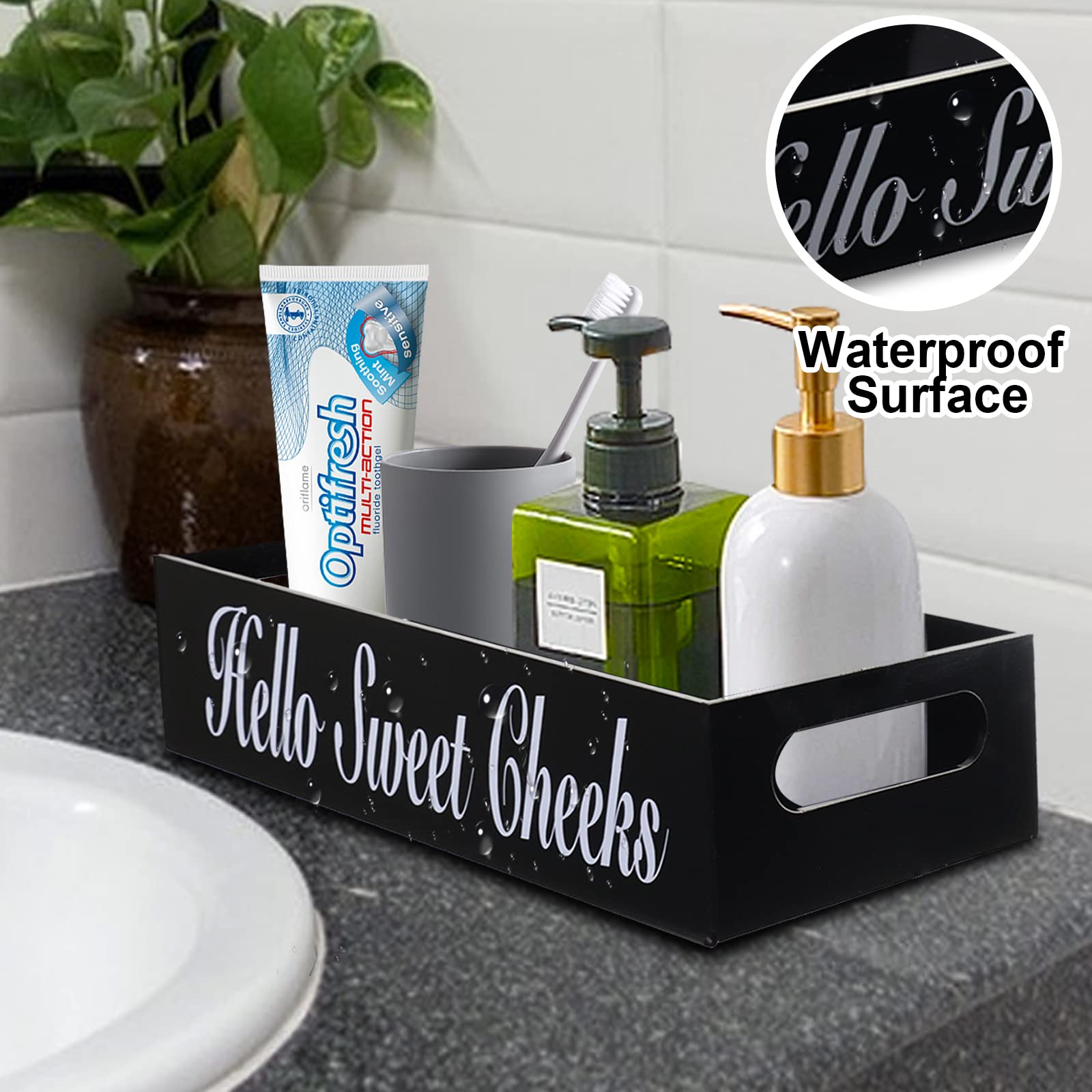 Snapklik.com : Acrylic Toilet Tank Topper - Back Of Toilet Storage Basket