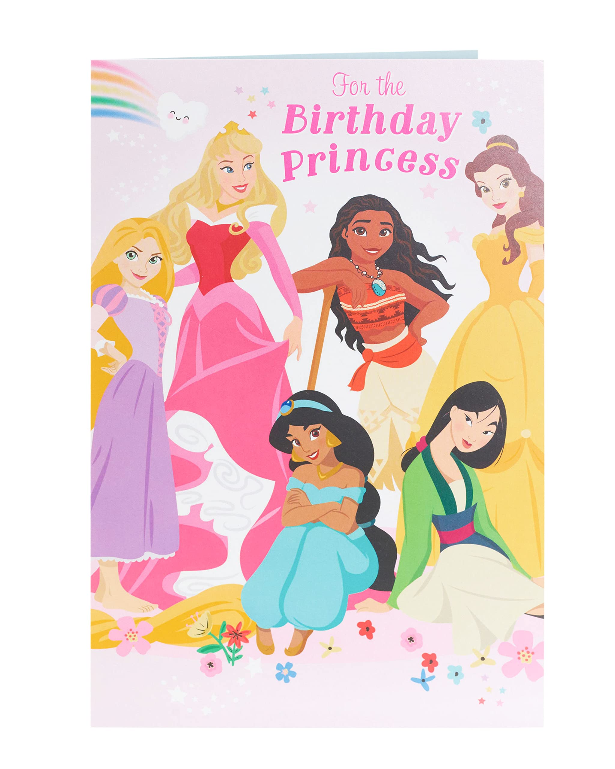 Disney Princess Themed Birthday Cards Buy Hallmark White Birthday Card