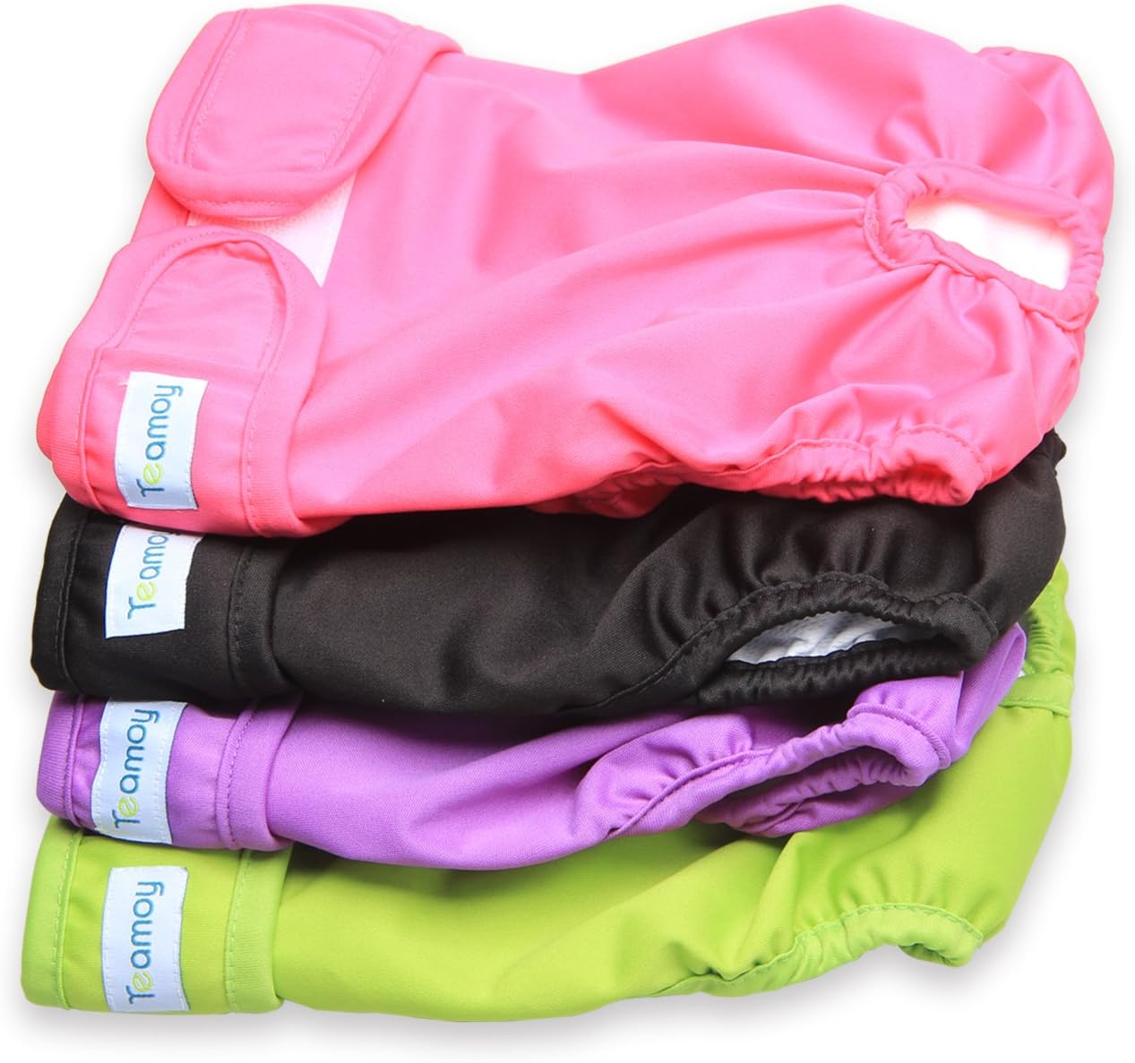 Teamoy 4PCS Pack Dog Diapers, Reusable Washable Female Sanitary ...