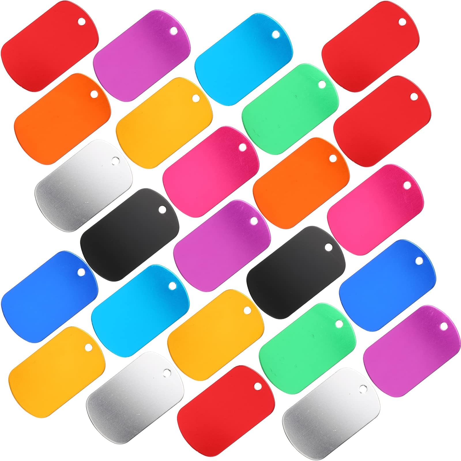 Amazon.com : TinaWood 100PCS Blank Bulk Dog Tags for Stamping/Engraving ...