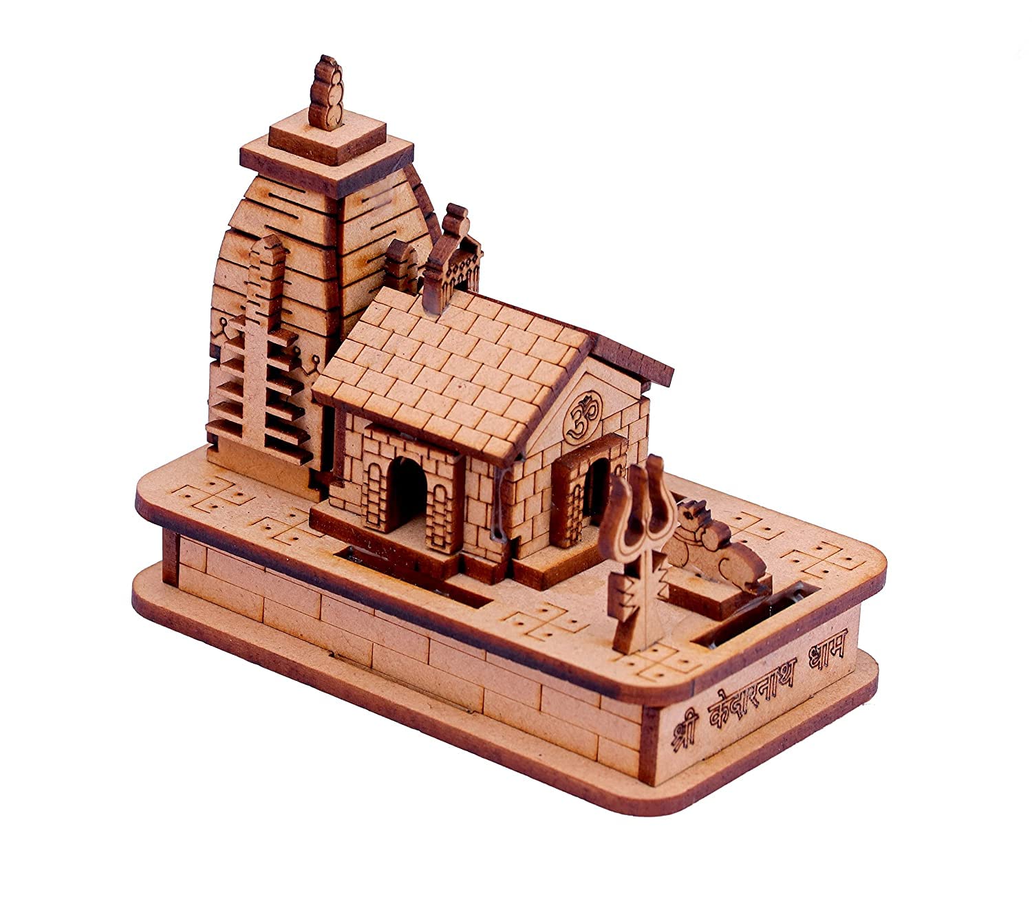 HaridwarDivine Wood Shree Kedarnath with Nandi Bull Temple 3D Model ...