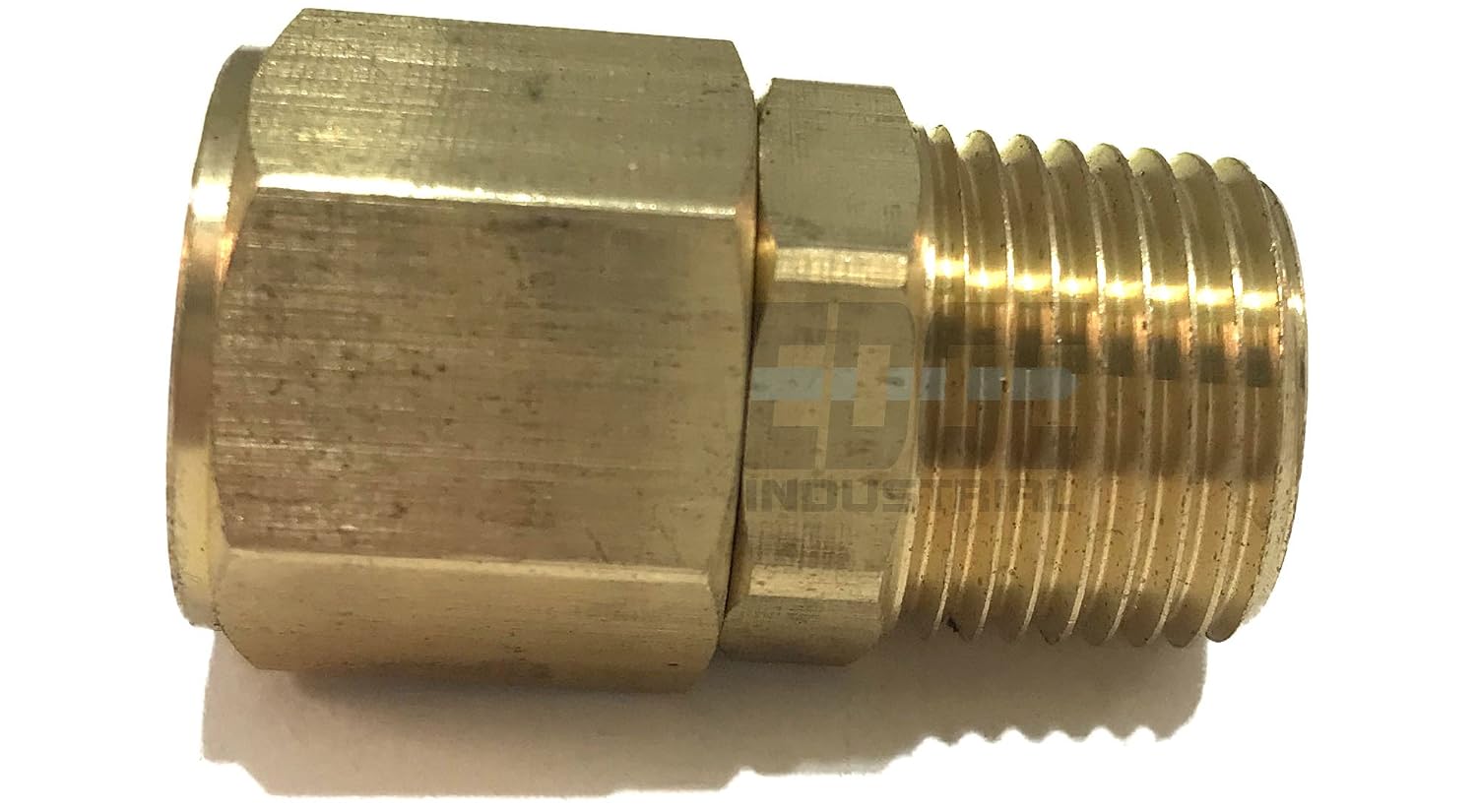 EDGE INDUSTRIAL Brass Male Swivel Adapter 3/8" NPT Fuel/AIR/Water/Oil ...