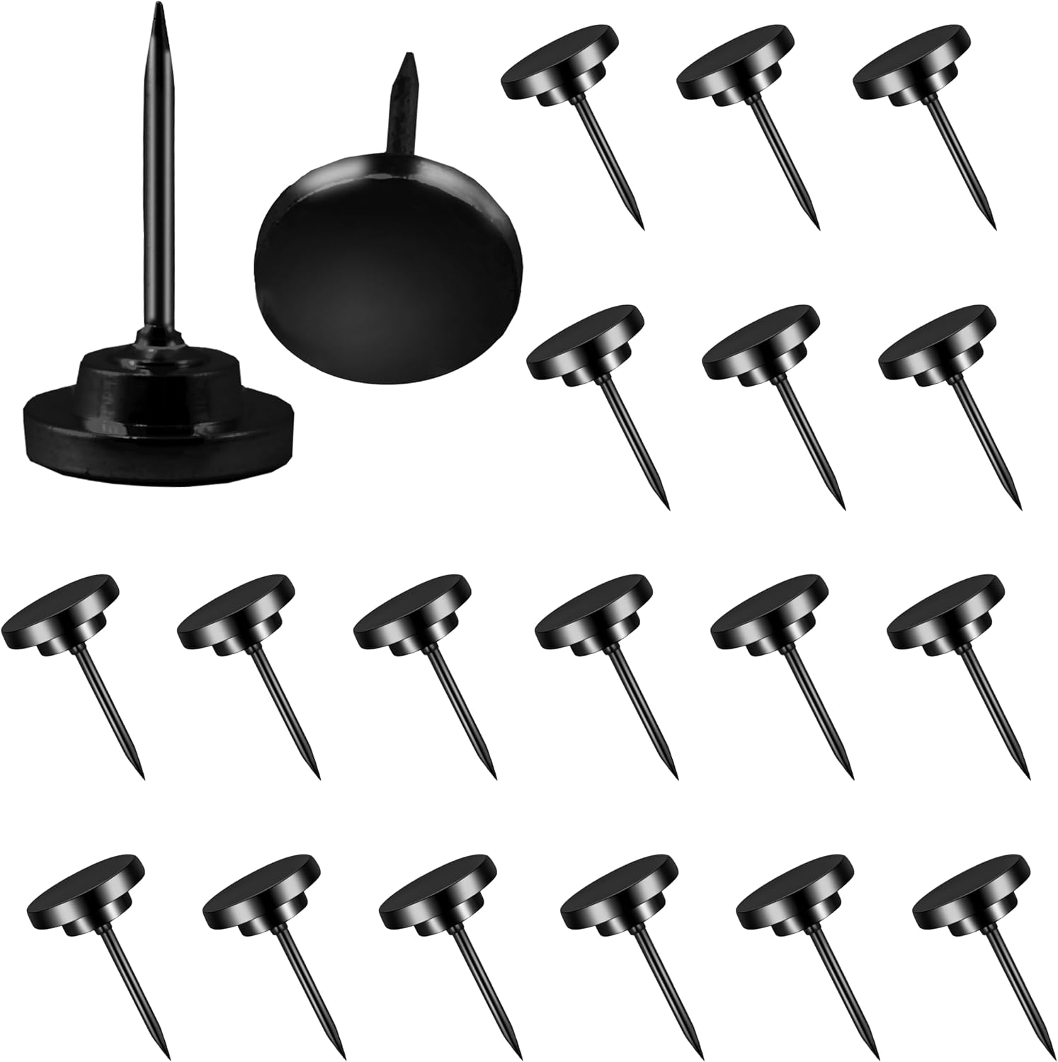 Amazon.com: 30 Pcs Metal Push Pins Black Thumb Tacks or for Cork Board ...