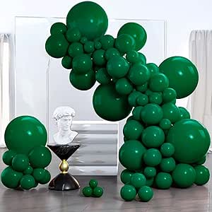 Amazon.com: PartyWoo Dark Green Balloons, 140 pcs Green Balloons Different Sizes Pack of 18 Inch ...