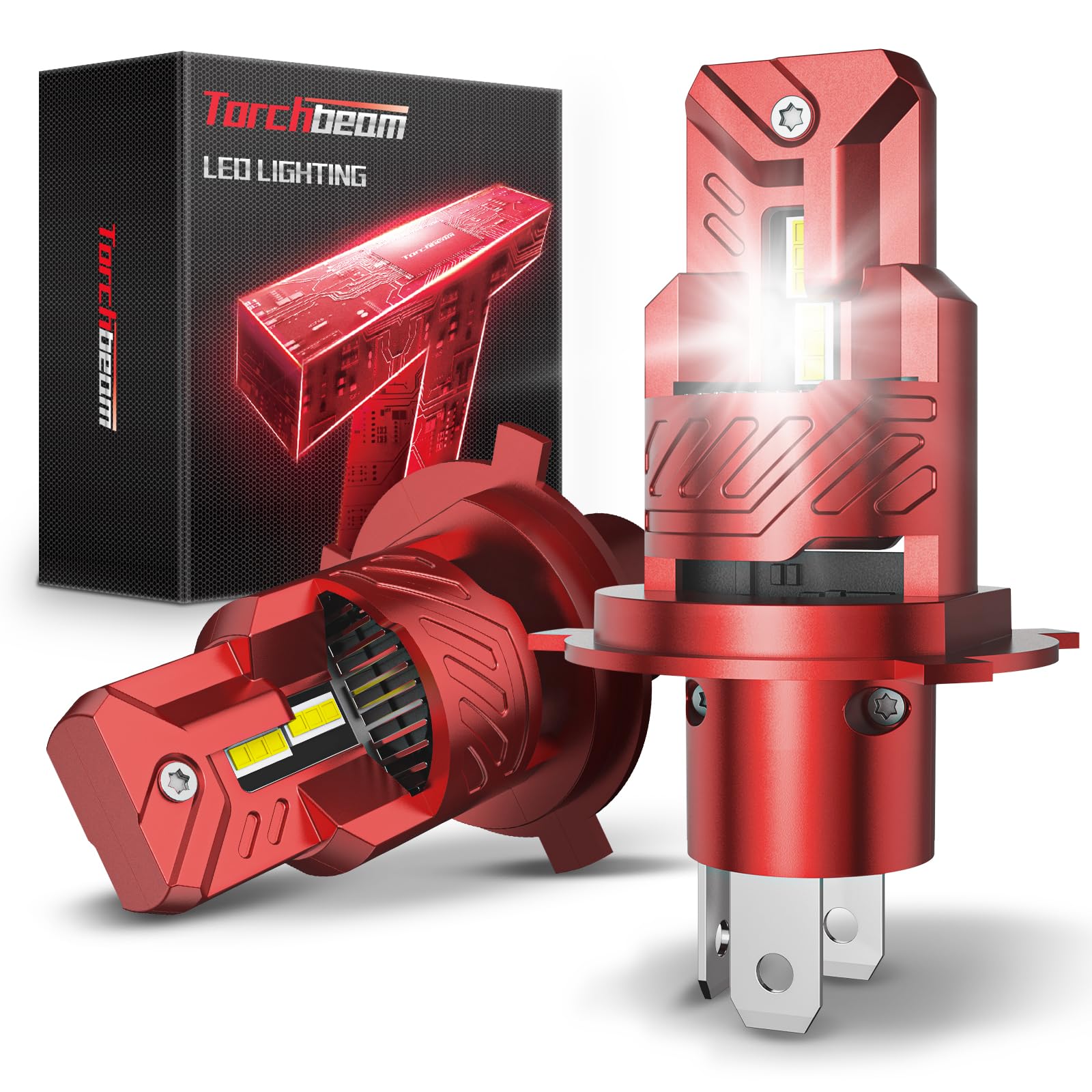 Buy Torchbeam H4 LED Bulbs 20000 Lumens, 100W 600% Brightness 6000K ...