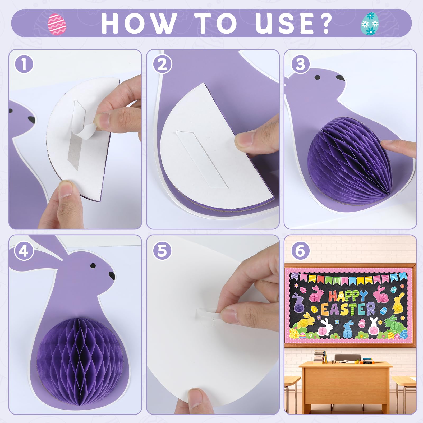 Snapklik.com : 3D Easter Bulletin Board Set Happy Easter Honeycomb ...