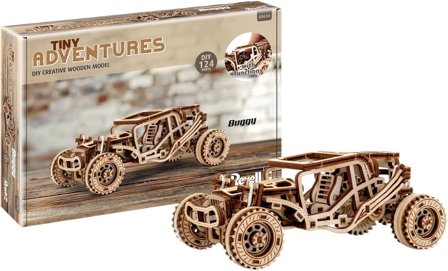 Revell Tiny Adventures Buggy 00610 Wooden Model Kit Instruction Manual