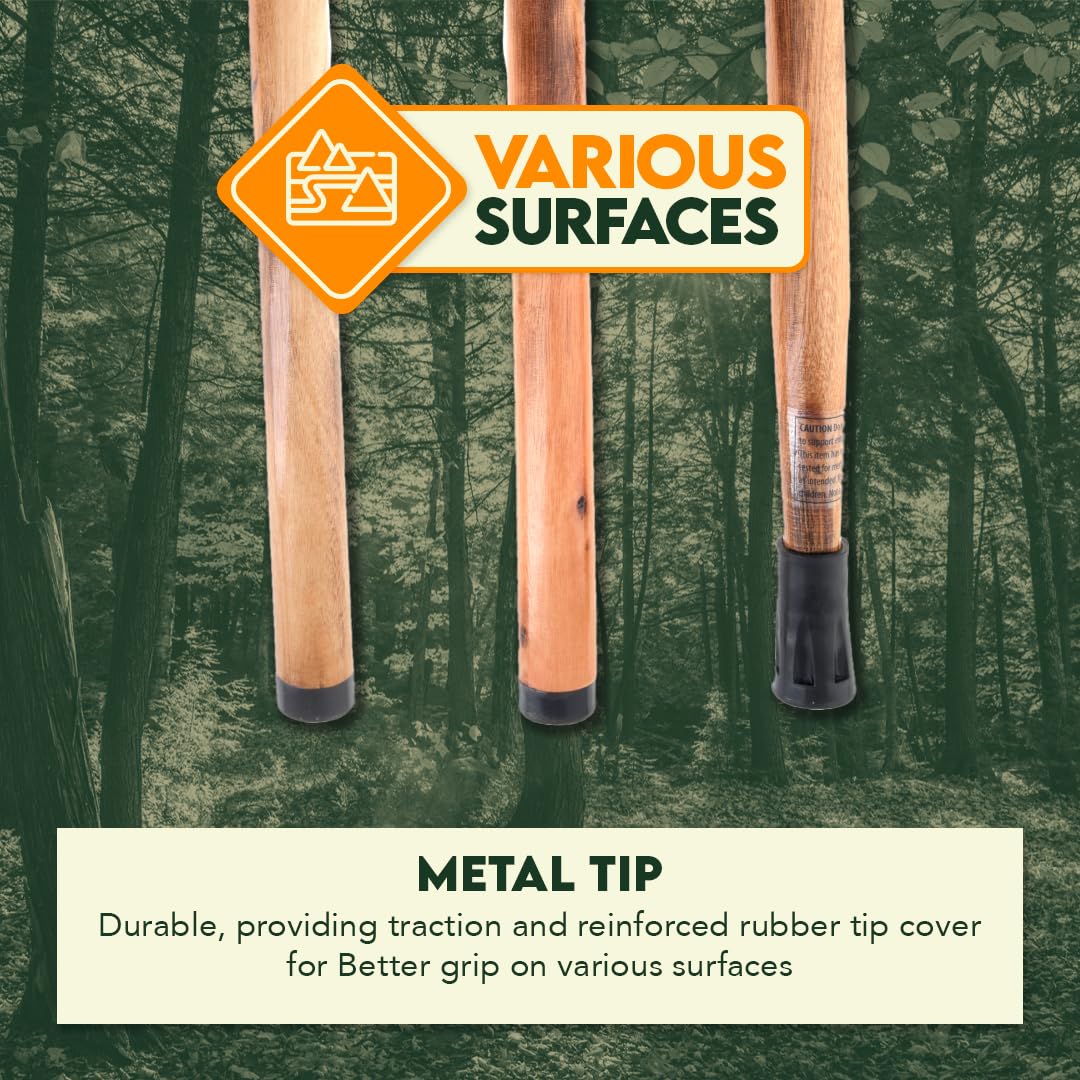 Snapklik.com : SE 3 Piece 55" Detachable Pine Wood Walking/Hiking Stick