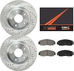 Amazon.com: Max Advanced Brakes Front Brake Kit Compatible With 1995-2001 2002 2003 2004 Toyota ...