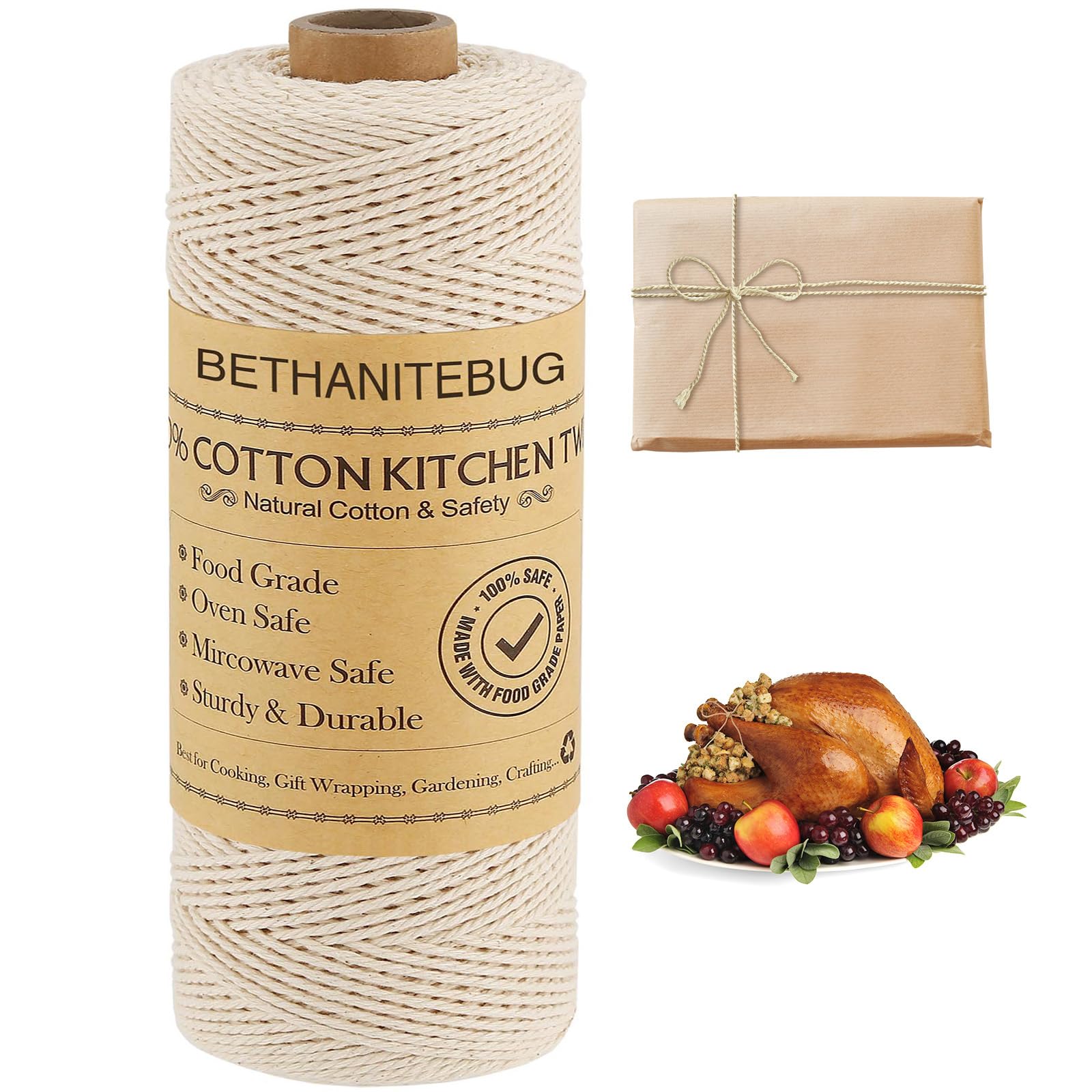 Amazon.com: Butchers Twine, 200m/656 1.5mmThick Feet String Oven Safe ...
