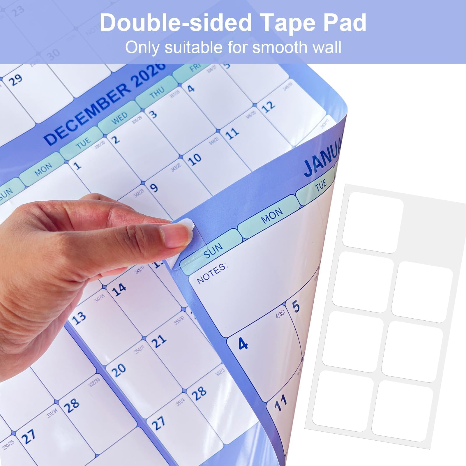 Snapklik.com : 24" X 36" 2026 Wall Calendar, Folded Wet & Dry Erase ...