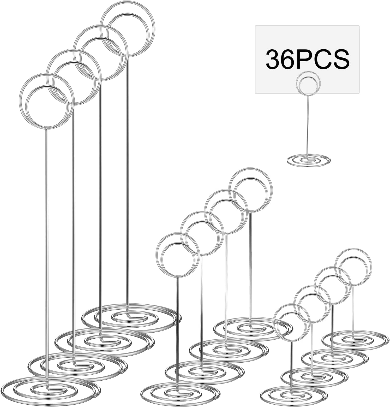 Amazon.com: Teling 36 Pieces Table Number Holders 3 Size Place Card ...