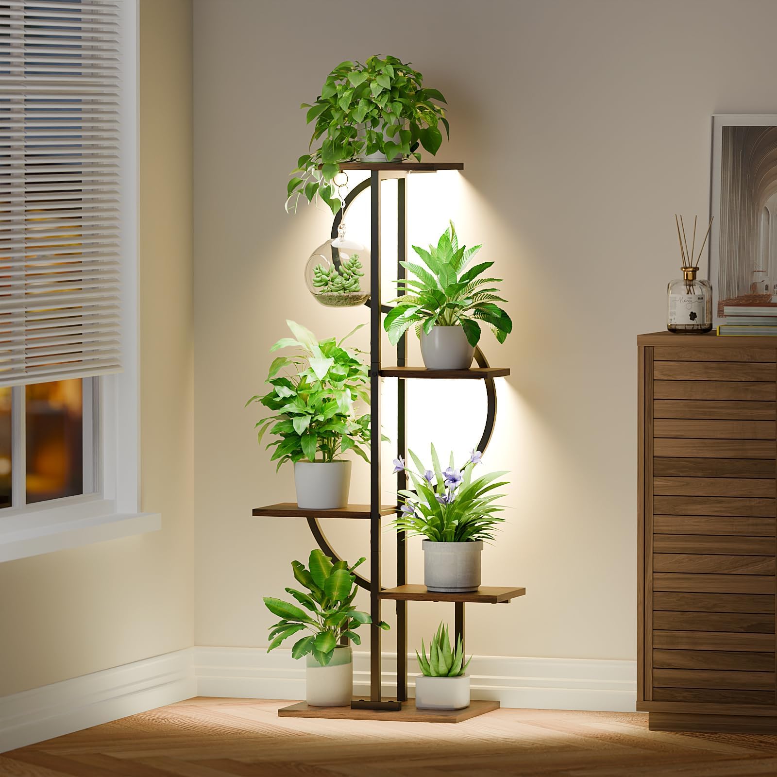 Amazon.com: Plant Stand Indoor with Grow Lights - 2 Pack Indoor Plant ...