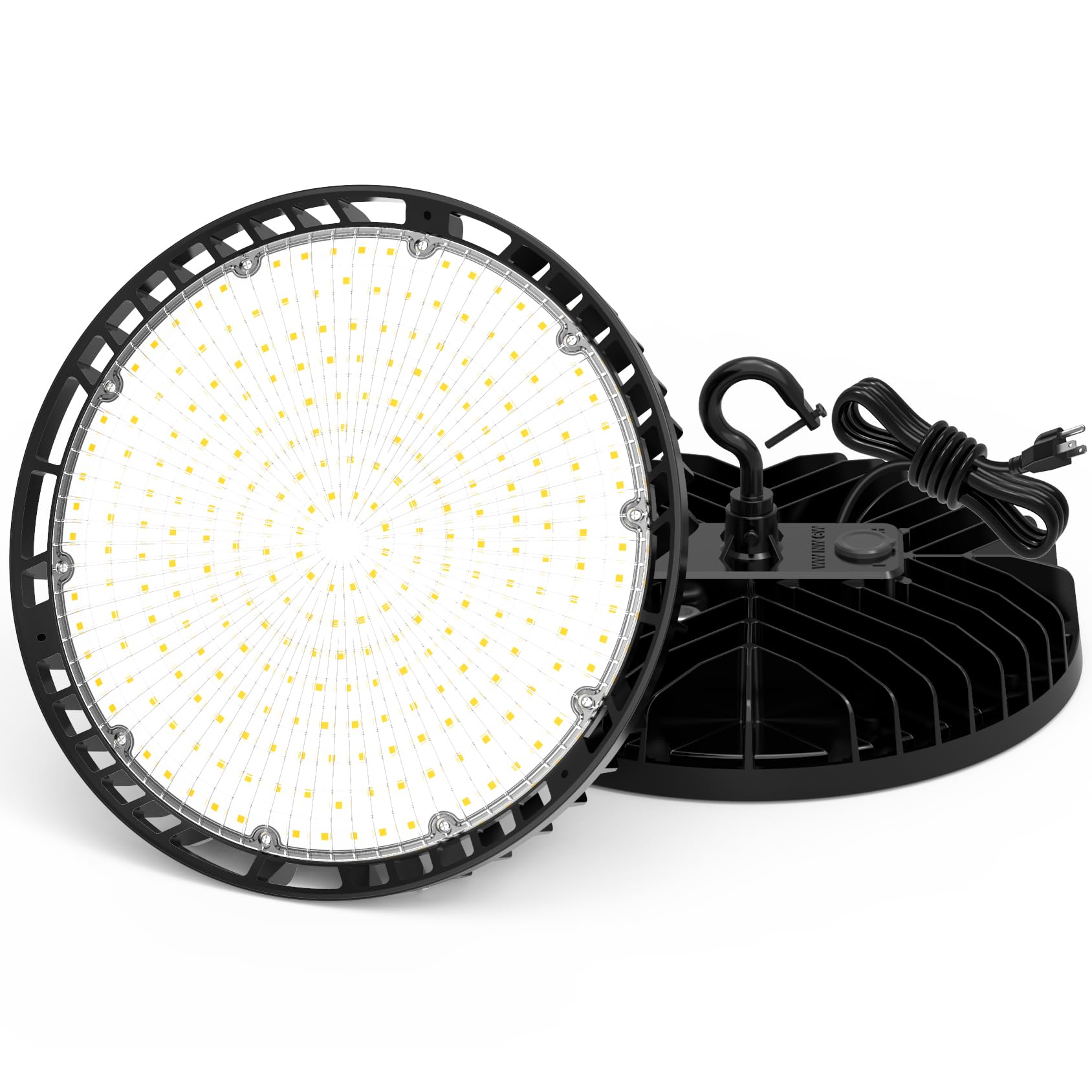 Snapklik.com : 240W LED High Bay Light, 2 Pack 33600LM 0-10V Dimmable ...