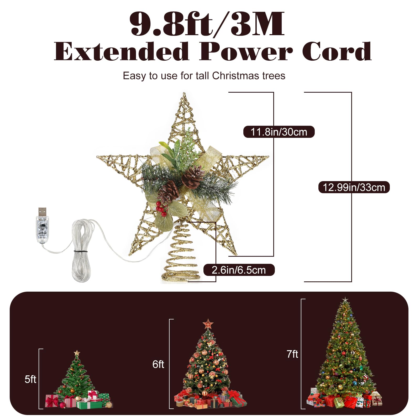 Grapevine Star Tree Topper