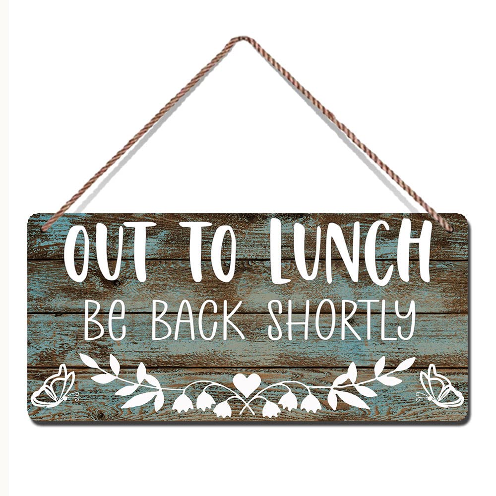 Cute Out To Lunch Signs What Time Is Lunch One Color" Sticker For