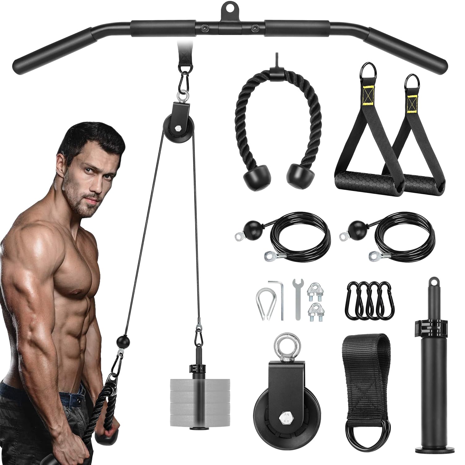 Snapklik.com : Fitness LAT And Lift Pulley System, Cable Pulley ...