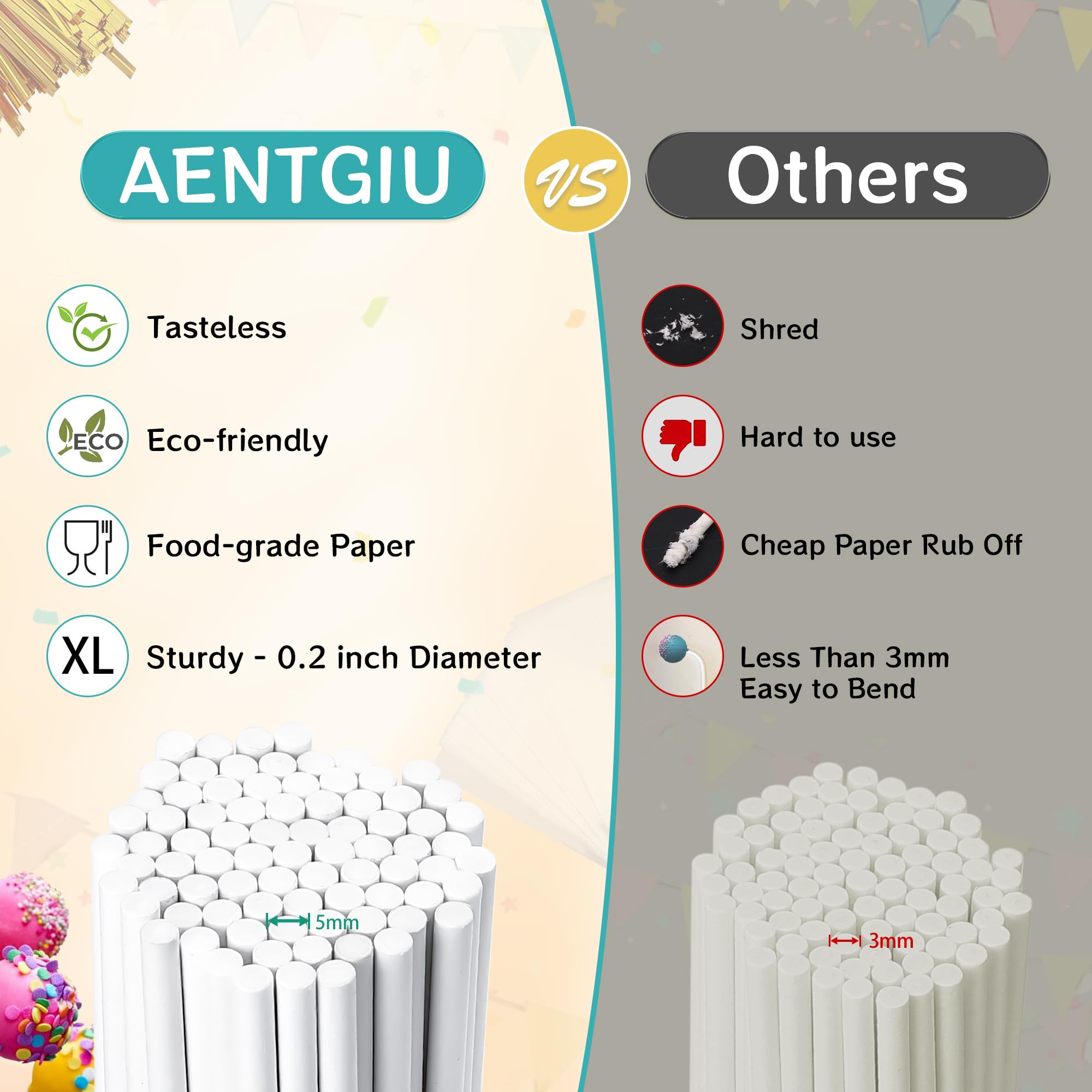 Snapklik.com : Cake Pop Thick Sticks And Wrappers Kit, Including 100ct ...