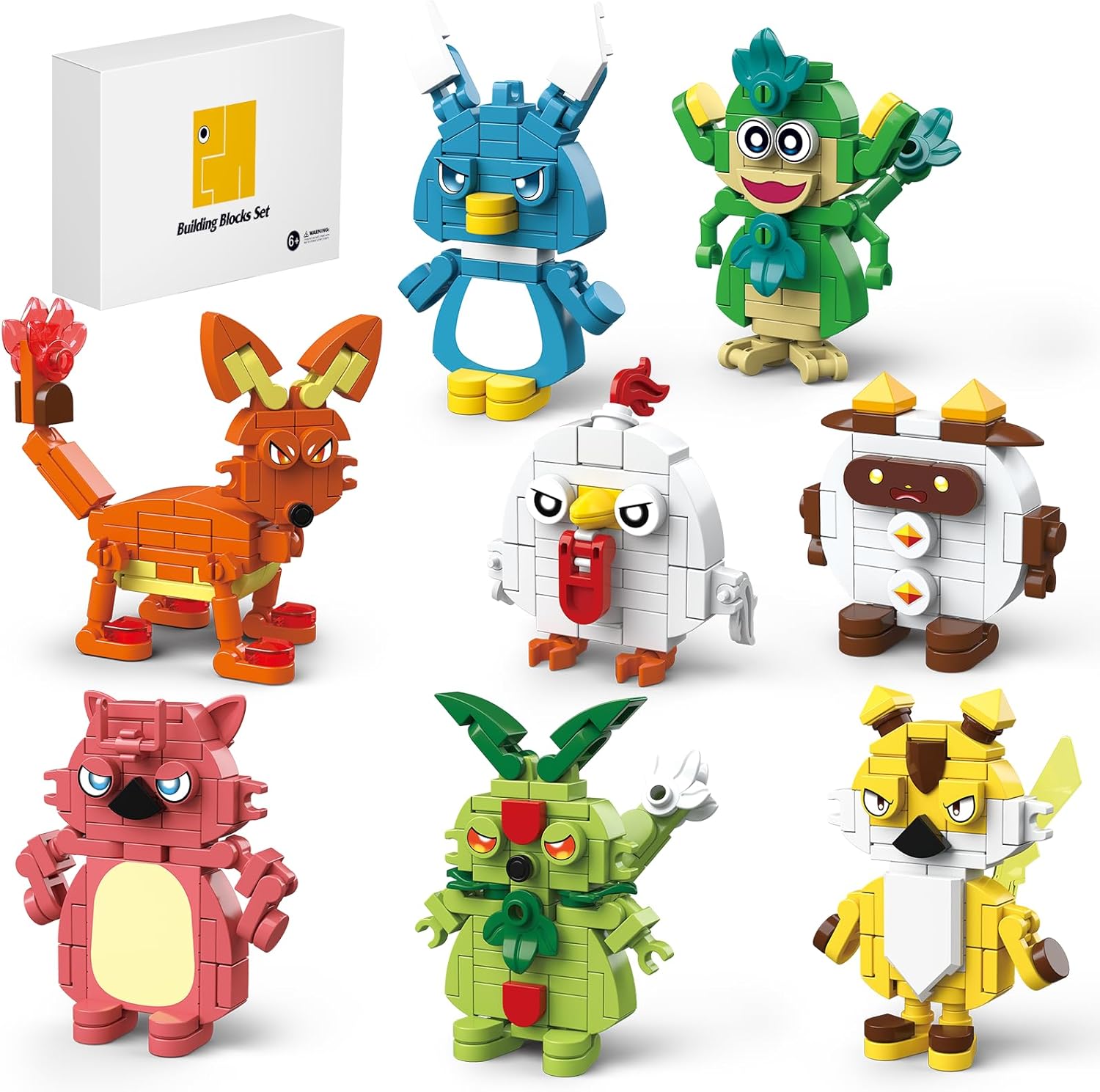 Amazon.com: ECUNORC Palworld Beast Building Blocks Set, 8 in 1 Fantasy ...