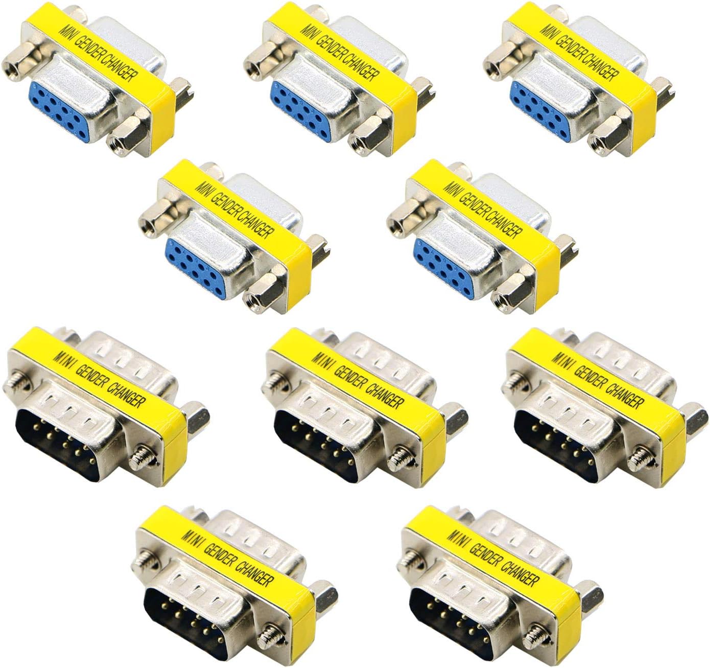 Amazon.com: SAISN 9 Pin DB9 RS-232 Adapter 5pcs Male to Male and 5pcs ...