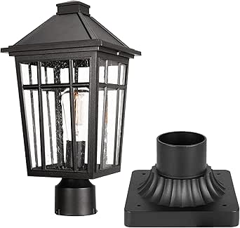 Darkaway 17inch Large Outdoor Post Lights + Post Light Adapter，Lamp ...