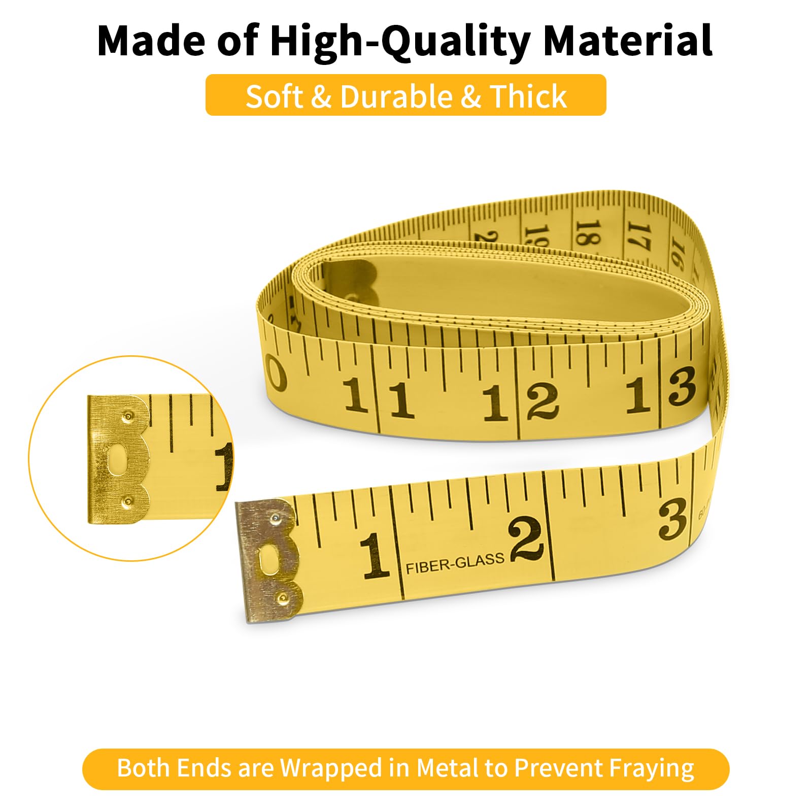 Snapklik.com : 6 Packs Soft Measuring Tape For Body Measurements, Wider ...