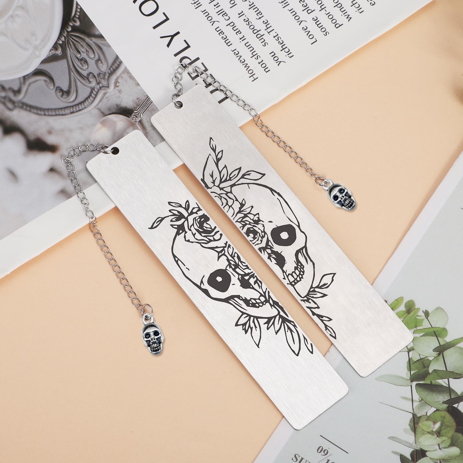 Snapklik.com : 2 Pcs Gothic Bookmarks For Adult Horror Gifts, Horror ...