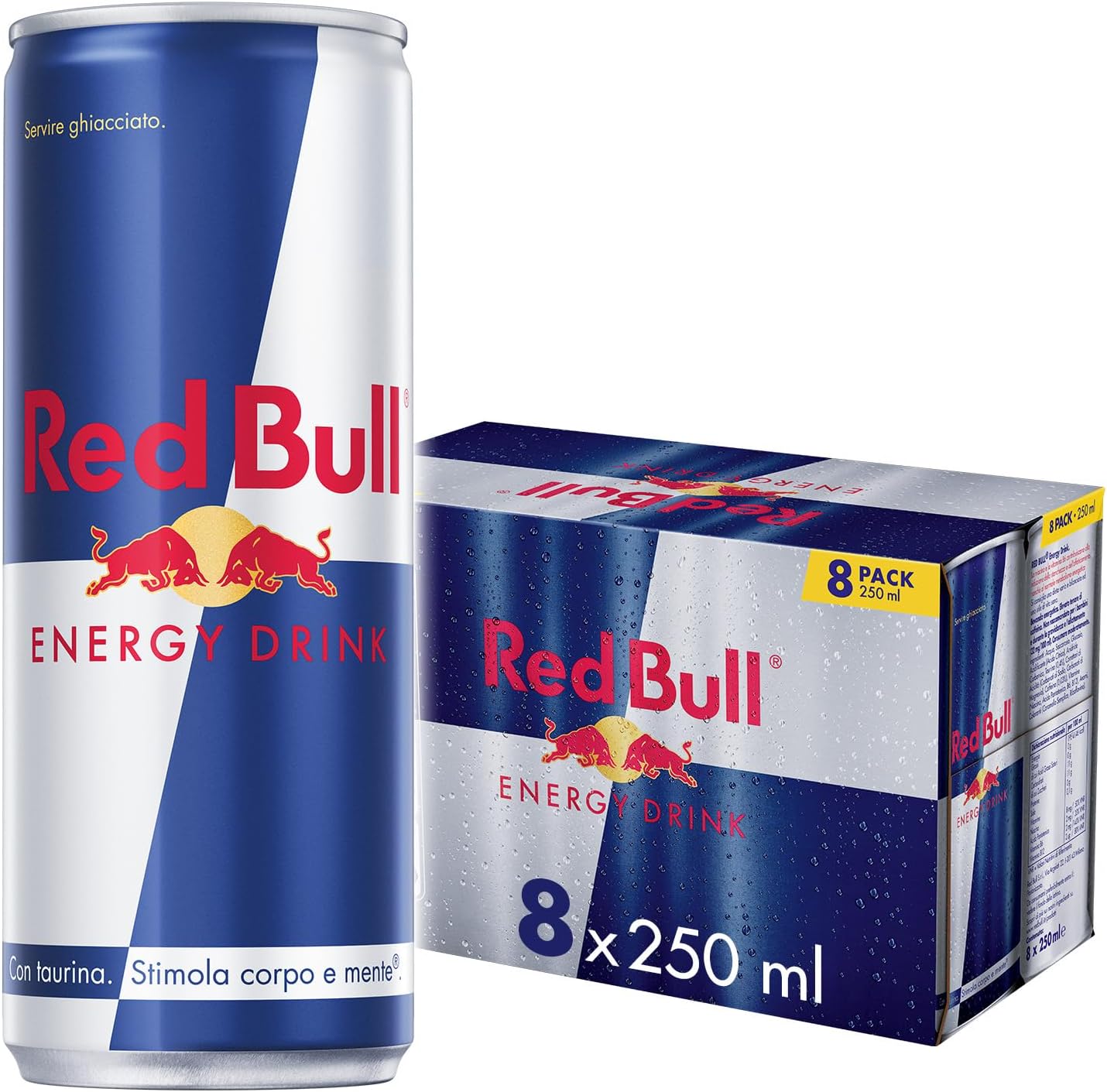 Red Bull Energy Drink, 250 ml (8 Lattine) : Amazon.it: Alimentari e ...