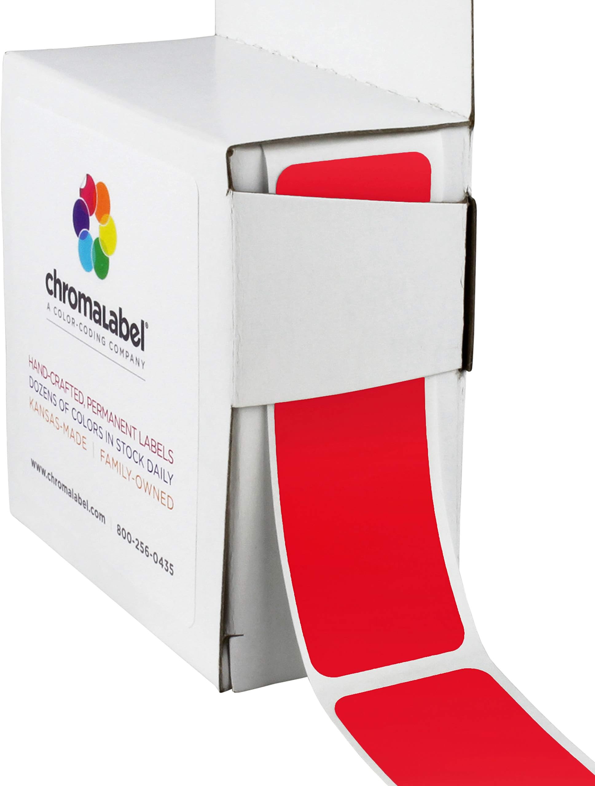 Amazon.com : ChromaLabel 1 x 3 Inch Rectangular Color Coding Labels ...