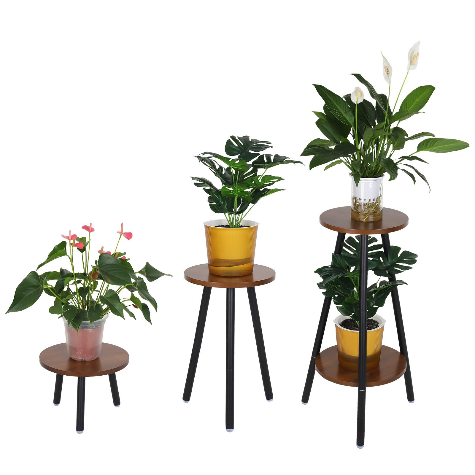 Amazon.com: KABOER Indoor Tall Plant Stands,2 Tiers Corner Plant Table ...