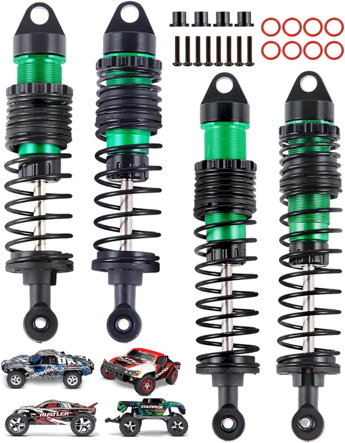 Amazon.com: hopsupRC Full Aluminum Big Bore RC Shocks Absorber Damper Upgrades Part for 1/10 ...