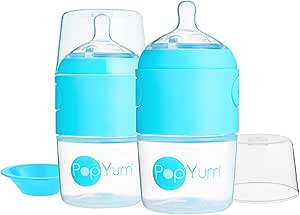 PopYum - Biberón anticólicos para bebé para preparar, mezclar y administrar fórmula, Paquete de ...