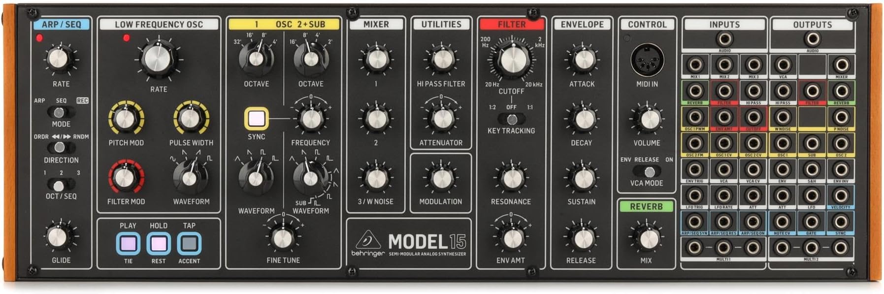 Amazon.com: Behringer Model 15 Semi-modular Analog Synthesizer ...