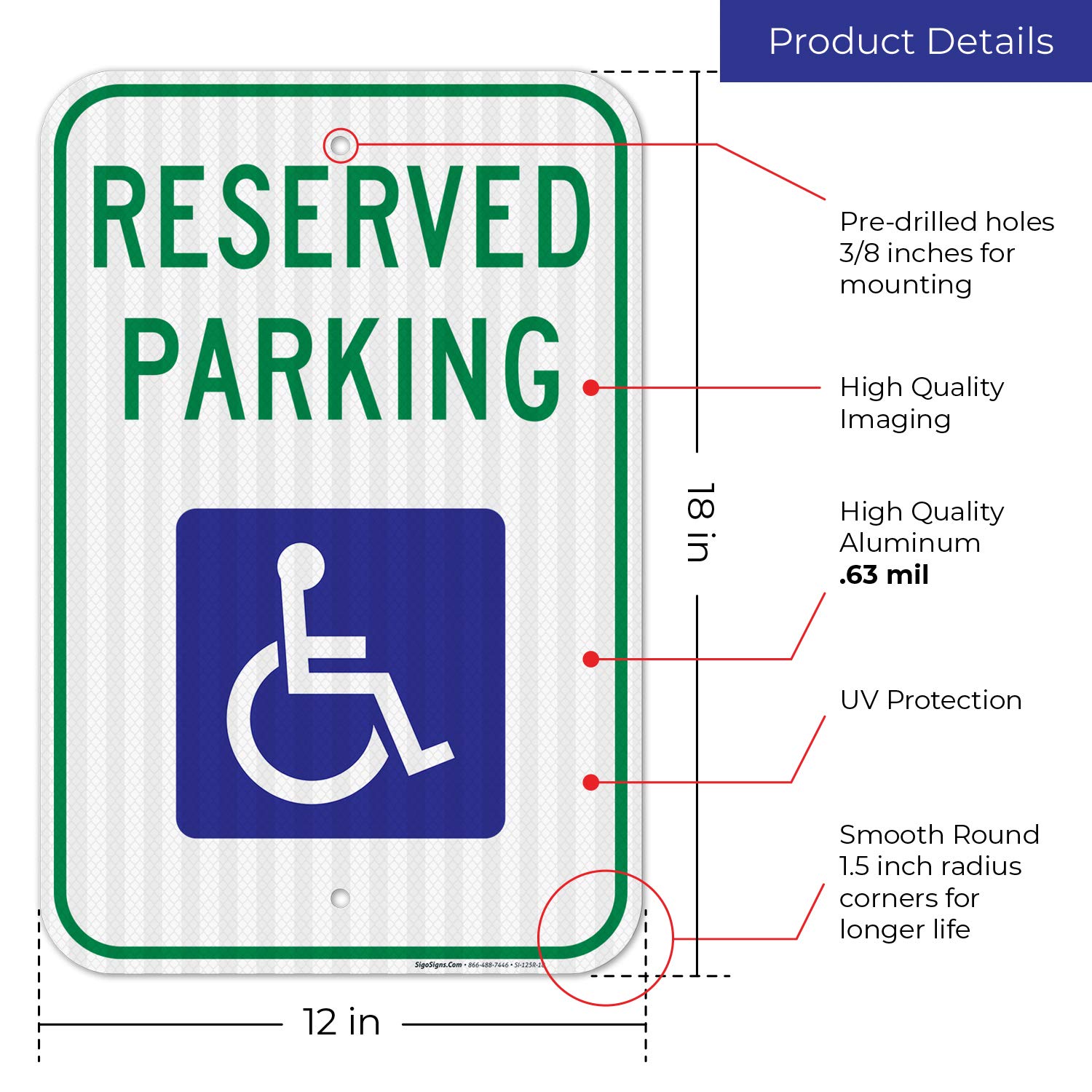 Handicap Parking Sign Dimensions