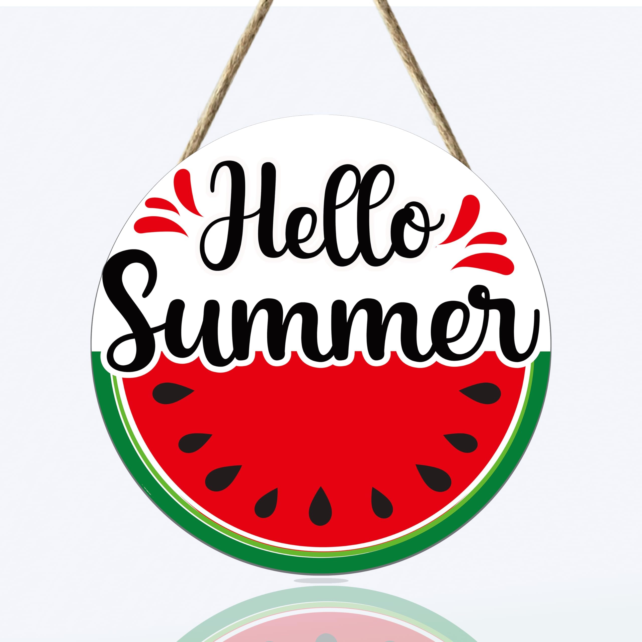 Amazon.com: Craig Bachman Welcome Watermelon Themed MDF Sign Wreath ...