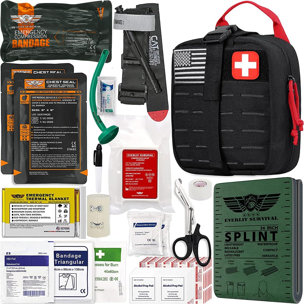 Amazon.com : EVERLIT Advanced Emergency Trauma Kit, CAT GEN-7 ...