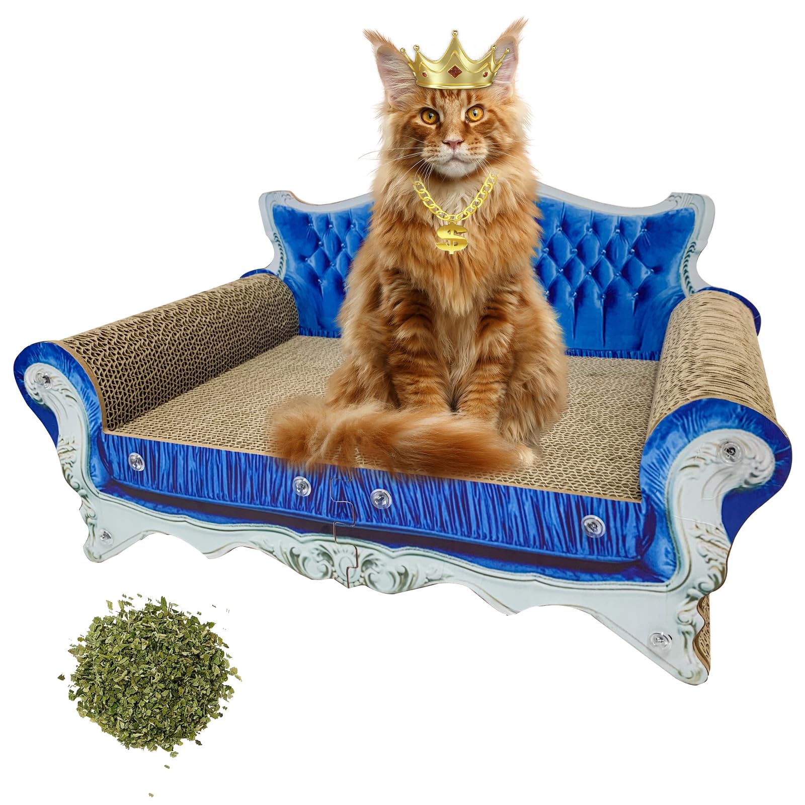 Amazon.com : Cardboard Cat Couch, Large Thick Cat Scratcher Bed ...