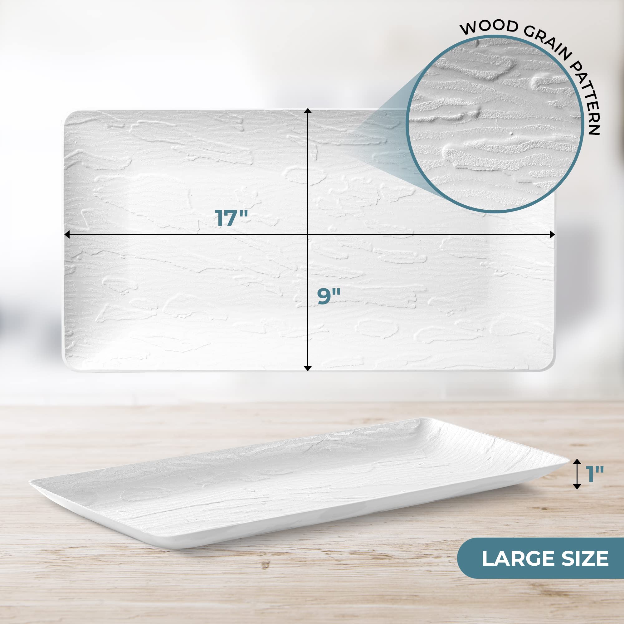 Snapklik.com : Serving Platters And Trays, Plastic Platter Tray, Wood ...