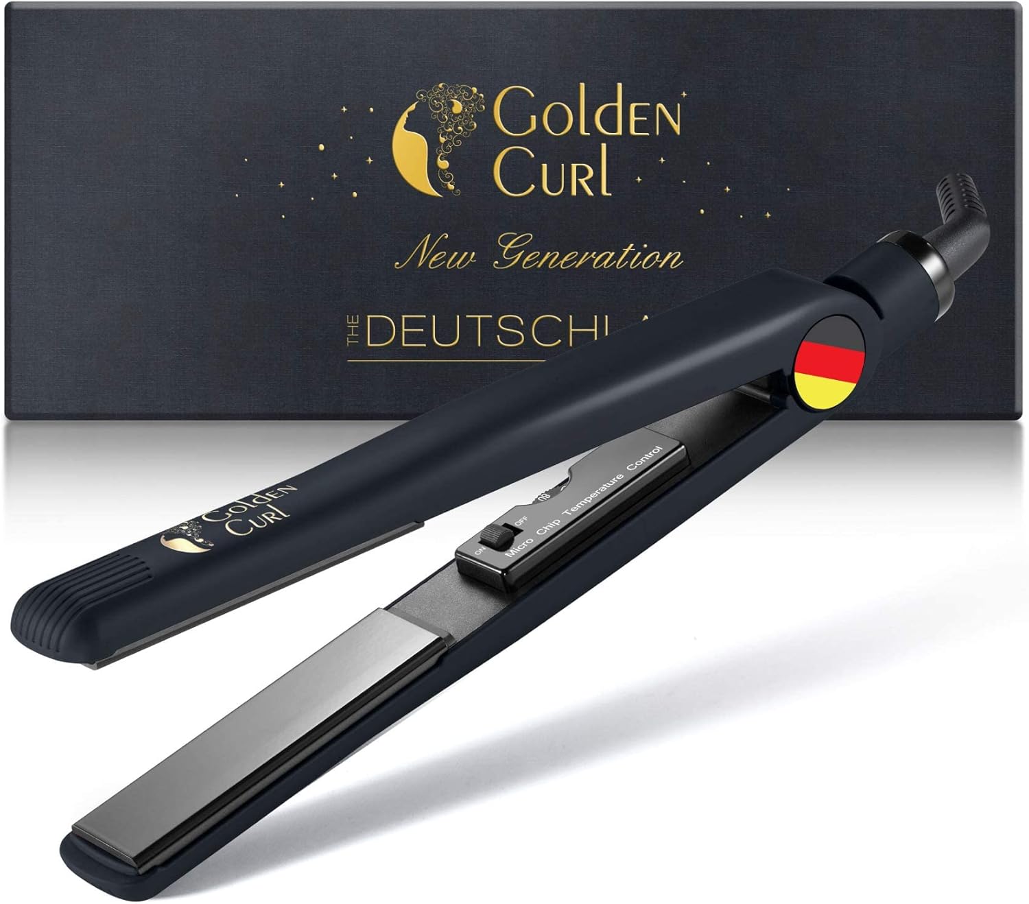 Golden Curl Lisseur Fer a lisser Tourmaline Professionnelle, 2 en 1, Lissante,Curly Hair Waves ...