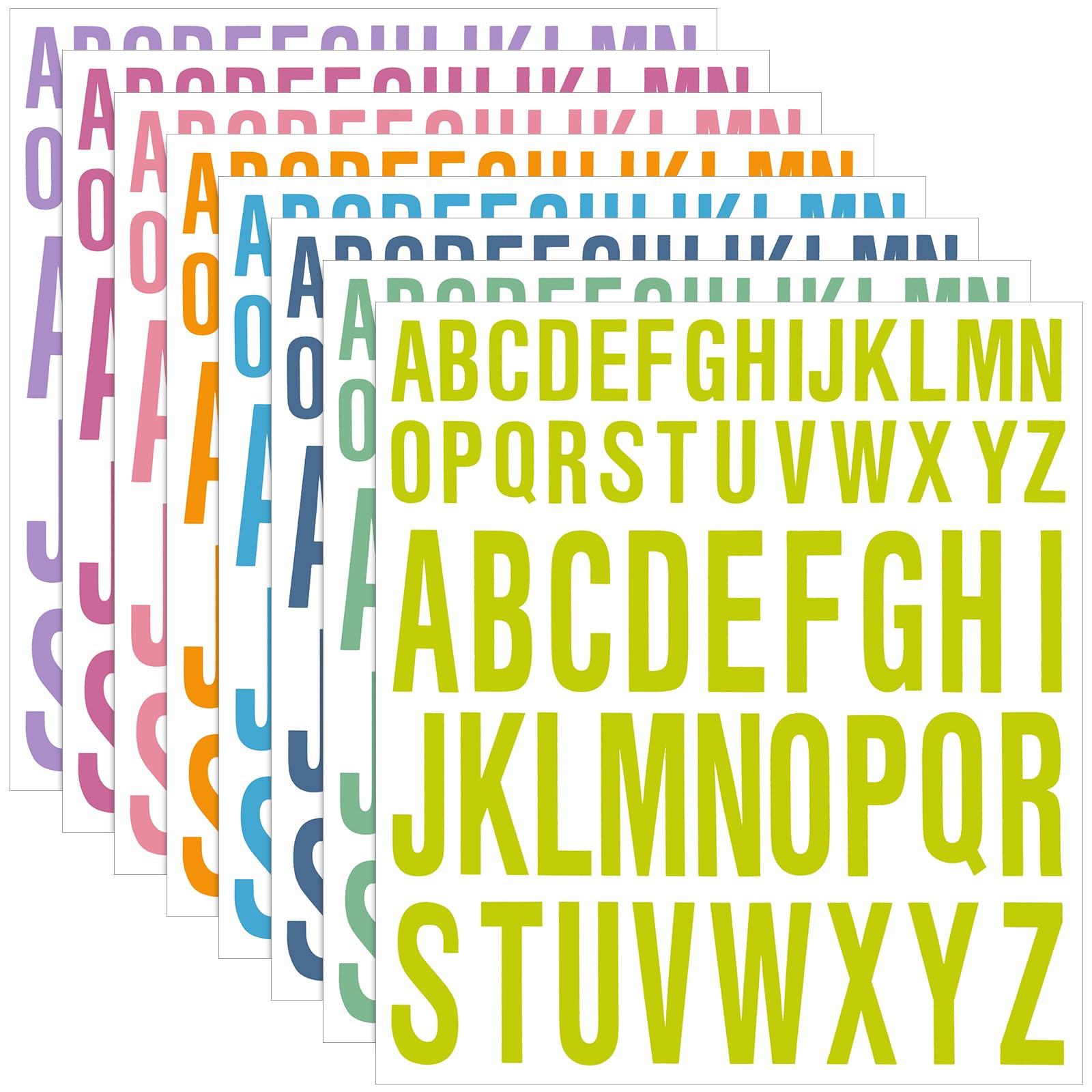 Amazon.com: Gersoniel 8 Sheet Halloween Letter Stickers Alphabet ...