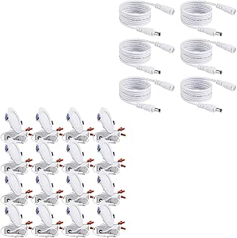 TORCHSTAR 4 Inch Ultra-Thin LED Downlight Bundle Extension Cable, 16 ...