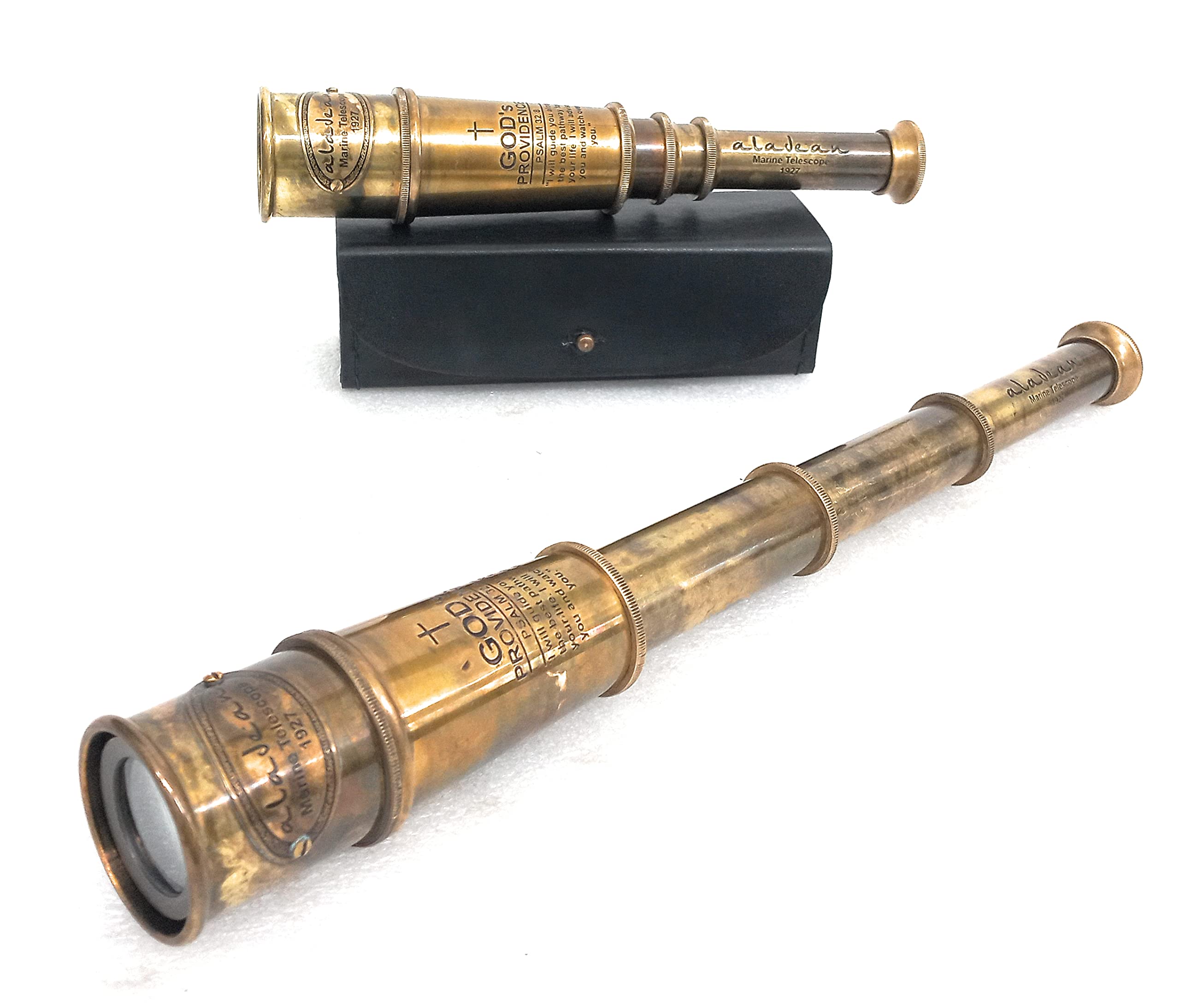 Psalm 32:8 Gift ALADEAN Vintage Brass Spyglass Telescope With Engraved ...
