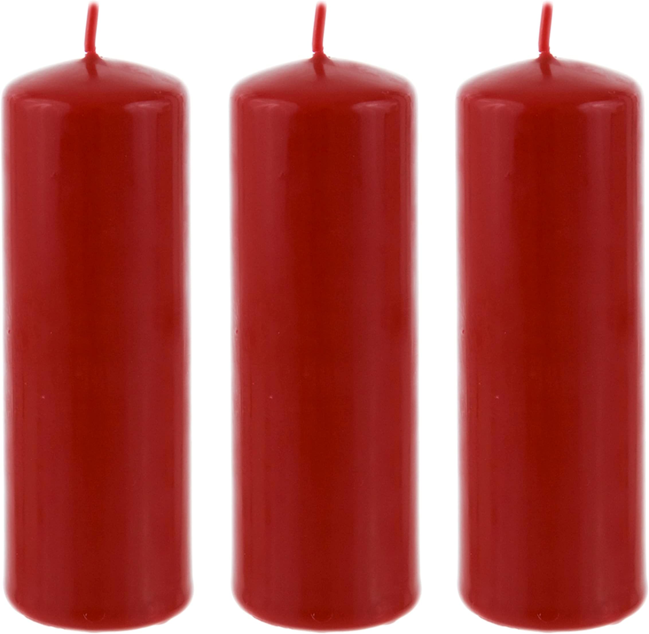 Amazon.com: 2 x 9 Red Pillar Candle : Home & Kitchen