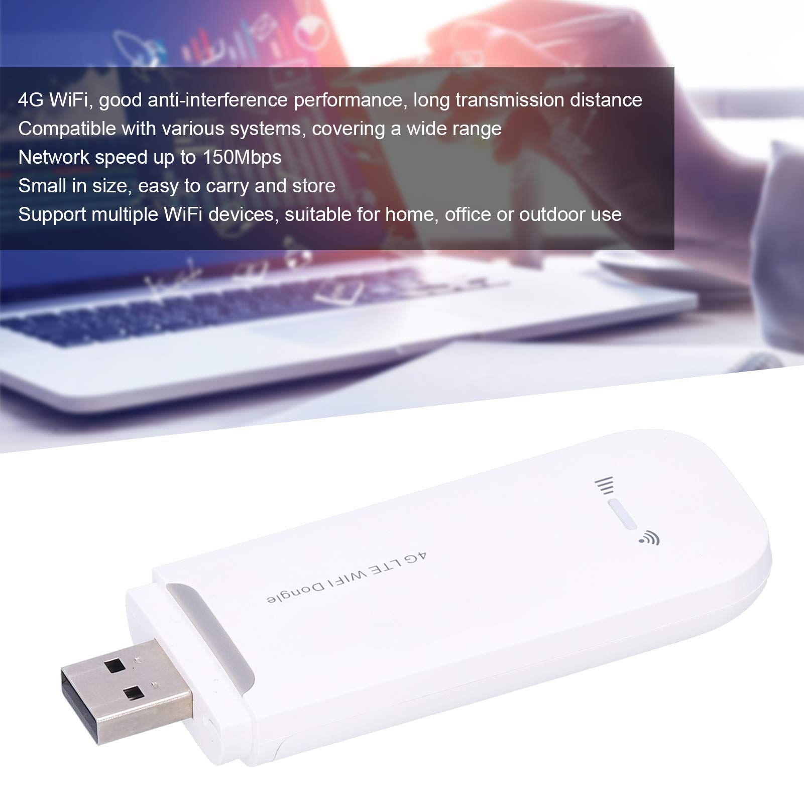 Buy 150Mbps Network Adapter 4G LTE, Wireless USB Hotspot Adapter Router ...